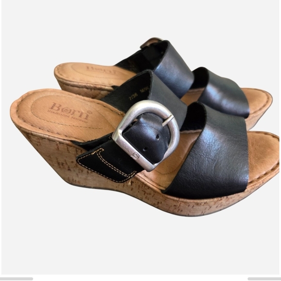 Born | Shoes | Boc Born Wonens Black Wedge Shoes Size 7 | Poshmark